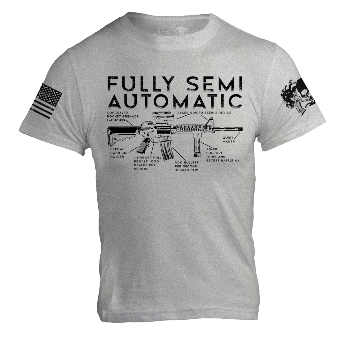 Fully Semi Automatic Funny AR-15 Meme Mens T-Shirt